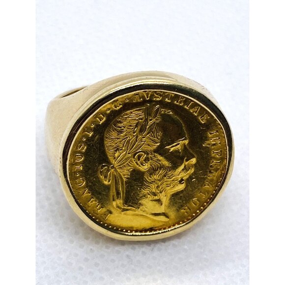 NOW | Jewelry | 2k 14k Gold 1915 Austria Ducat Style Coin Ring | Poshmark